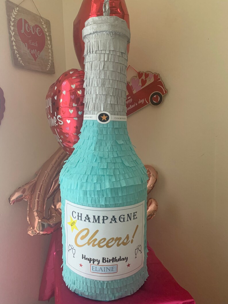 Champagne Bottle Pinata 3D. 28in Tall. Party Decoration - Etsy
