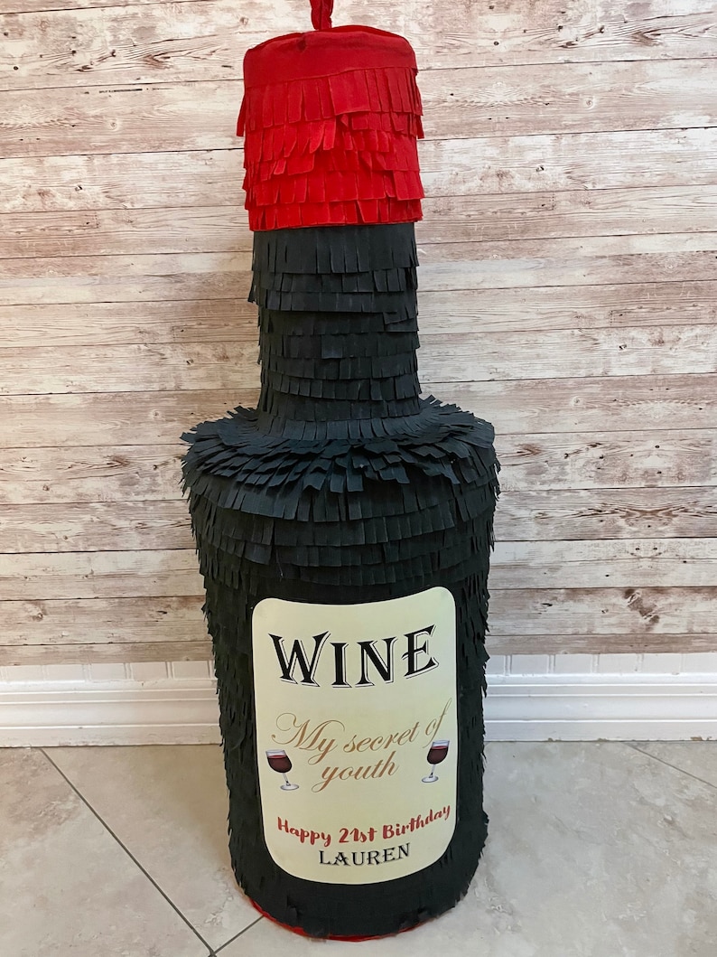 Wine Pinata 3D 28in Tall. Custom. Party Decorations - Etsy