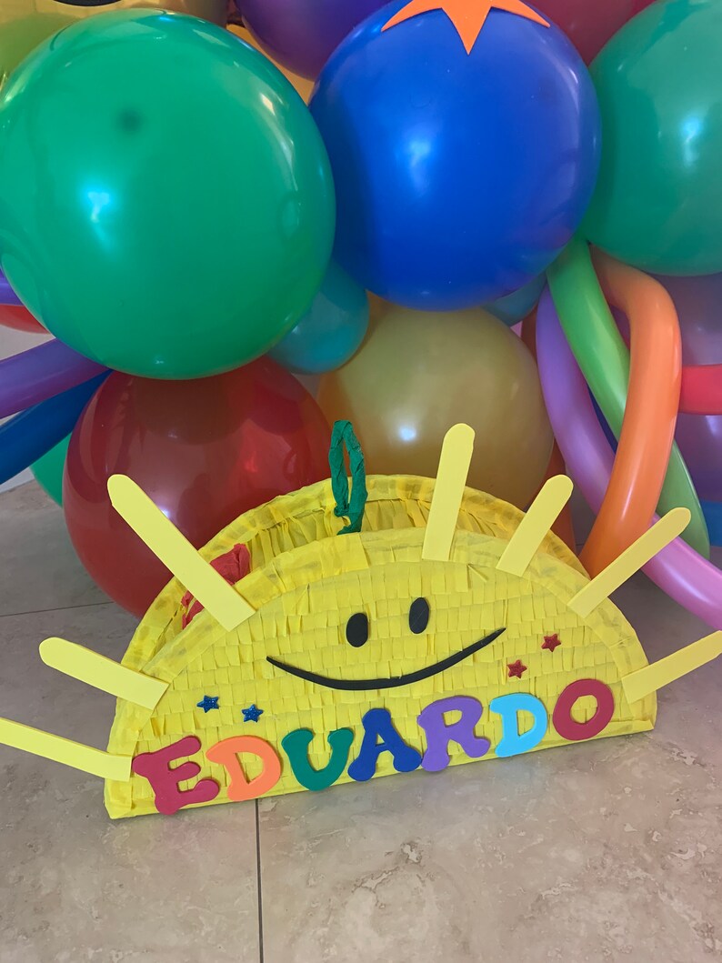 Sun Pinata. Custom Name. Party Decoration Supplies max. 5 - Etsy