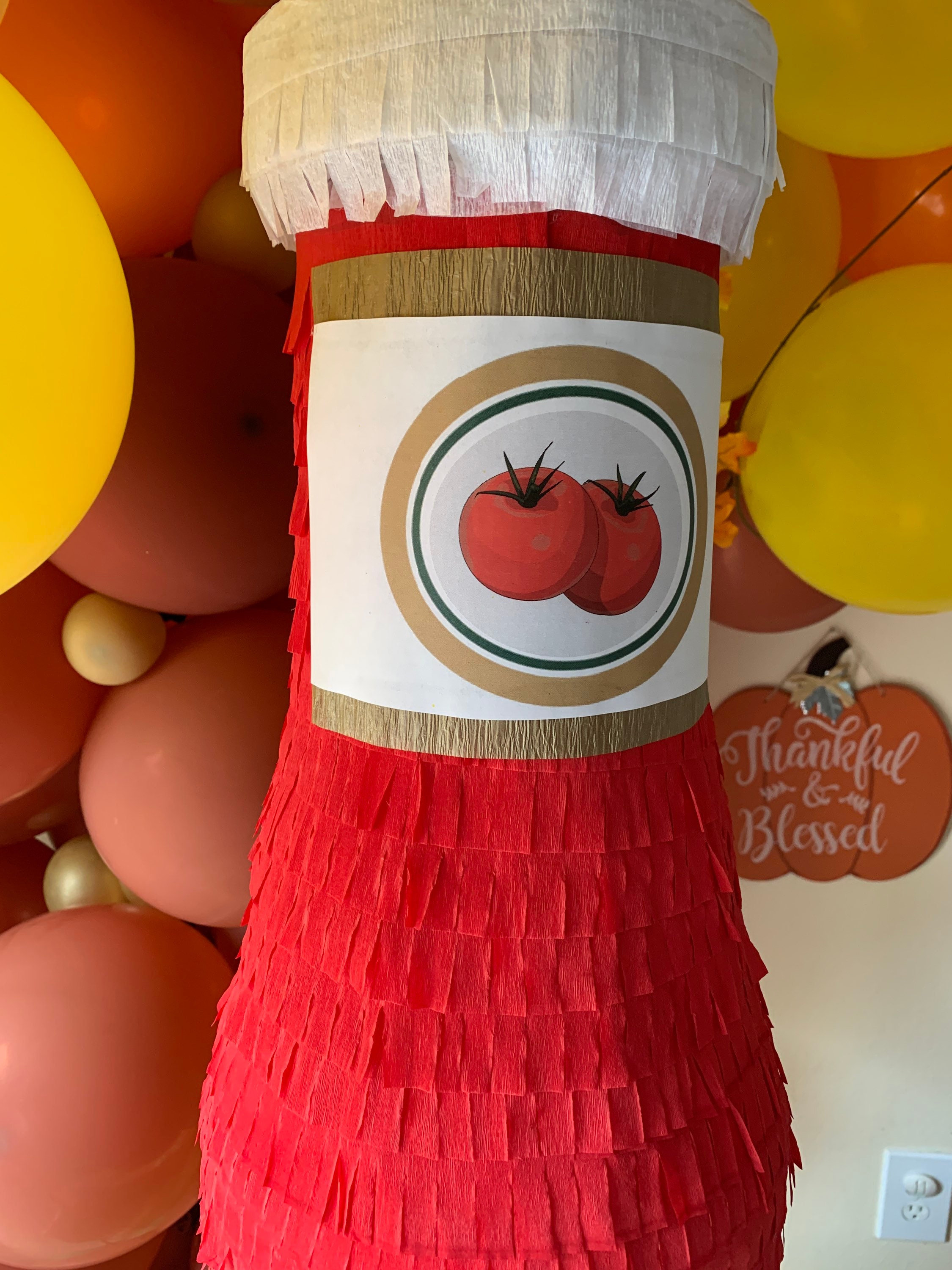 Tomato Bottle Piñata – Funny Food Piñata, Tomato Lover Party, Birthday ...