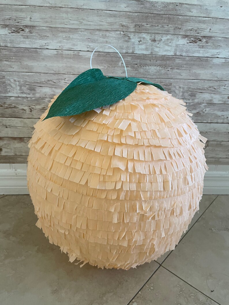Peach Pinata 3D Round 14in Diameter. Fruit Party Decorations. - Etsy