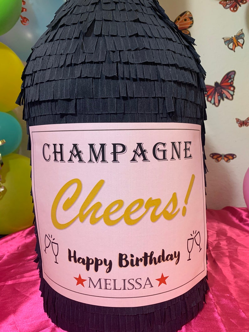 Champagne Bottle Pinata 3D. 28in Tall. Party Decoration - Etsy