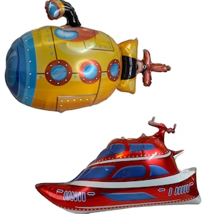 2PCS Ship & Submarine Foil Ballons. Party Supplies and Decorations - Etsy