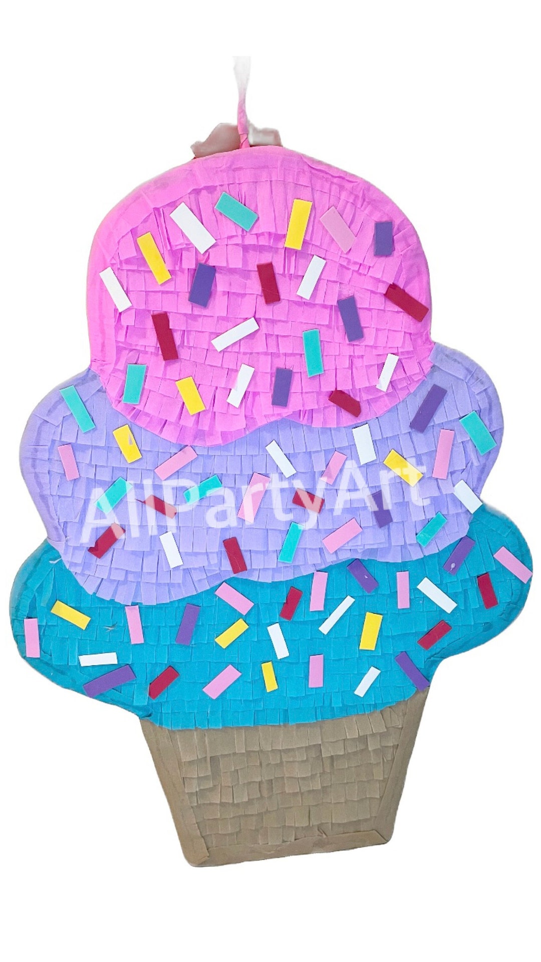 Ice Cream Cone Pinata. 23 Tall Custom Color. Party - Etsy
