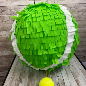 Tennis Ball Piñata 3D Round 14in Diameter (rope and 1 Hanging Tennis ...