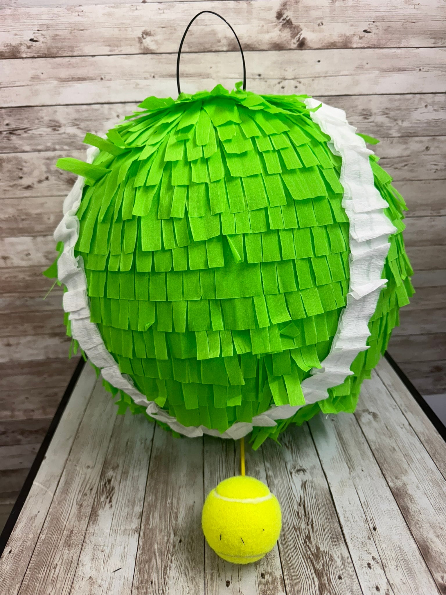 Green Tennis Ball Piñata for Dogs 14in, Puppy Party Decoration, Pet ...