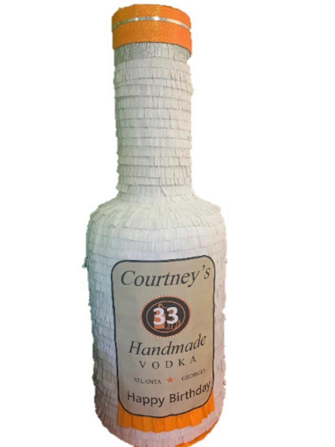 Bottle Vodka Pinata 3D. 28in Tall. Customized. Party Decorations ...