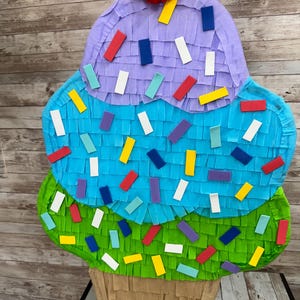 Ice Cream Piñata – 23"tall Cake Birthday Party, Kids Birthday ...