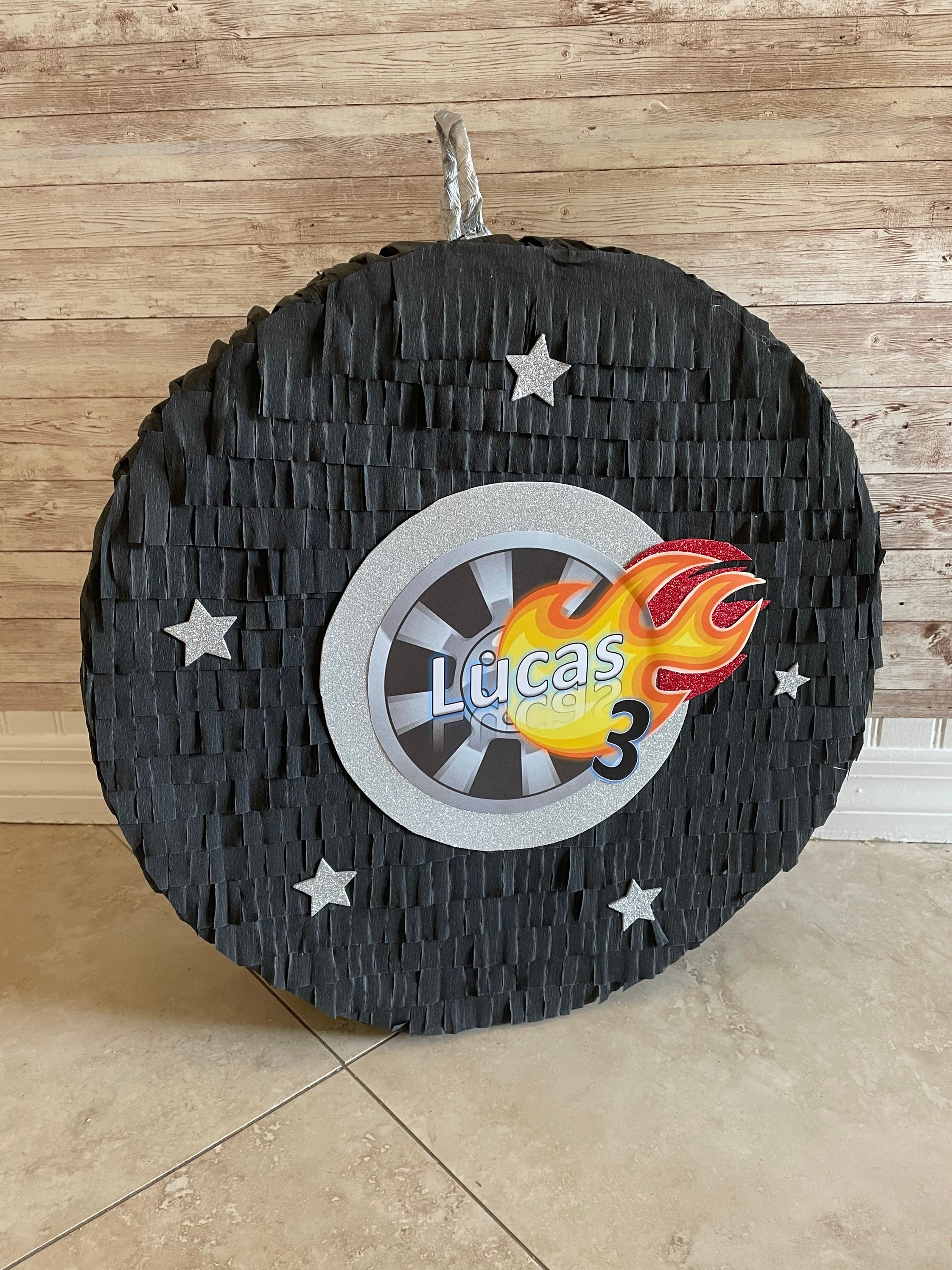 Wheels Tire Pinata. Hot & Flame Tire. Race Party Decoration - Etsy