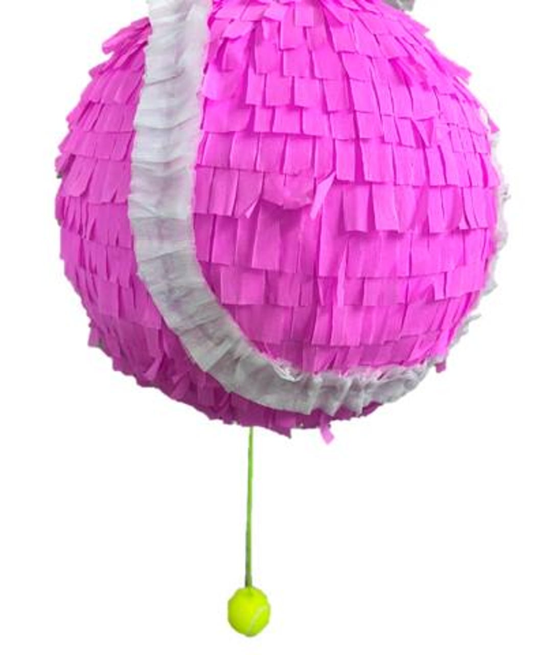 Pink Tennis Ball Piñata 3D Round 14in Diameter (rope and 1 Hanging ...
