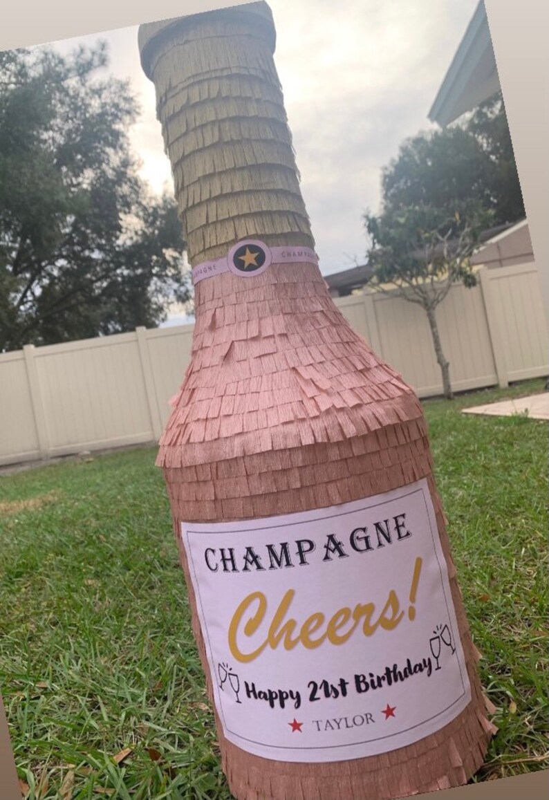 Champagne Bottle Pinata 3D. 28in Tall. Party Decoration - Etsy
