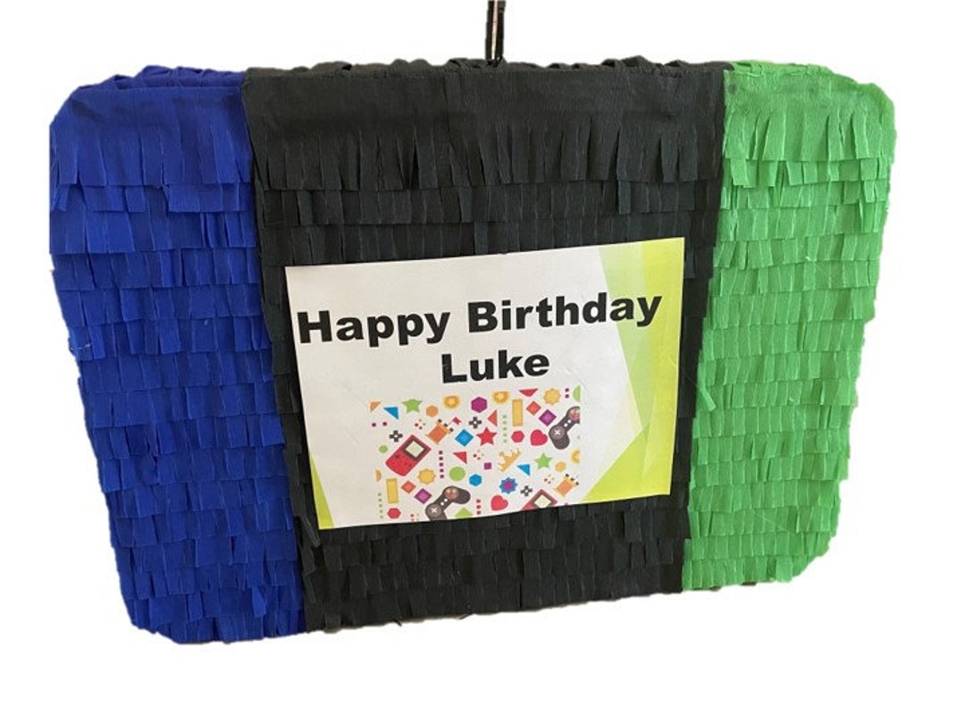 Video Game Console Pinata. Green and Blue. Custom Your Prefer Game ...