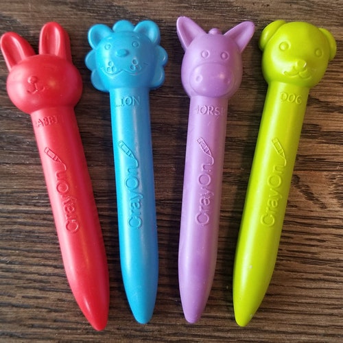 Animal Shaped Stick Crayons Zoo Birthday Party Farm Birthday - Etsy