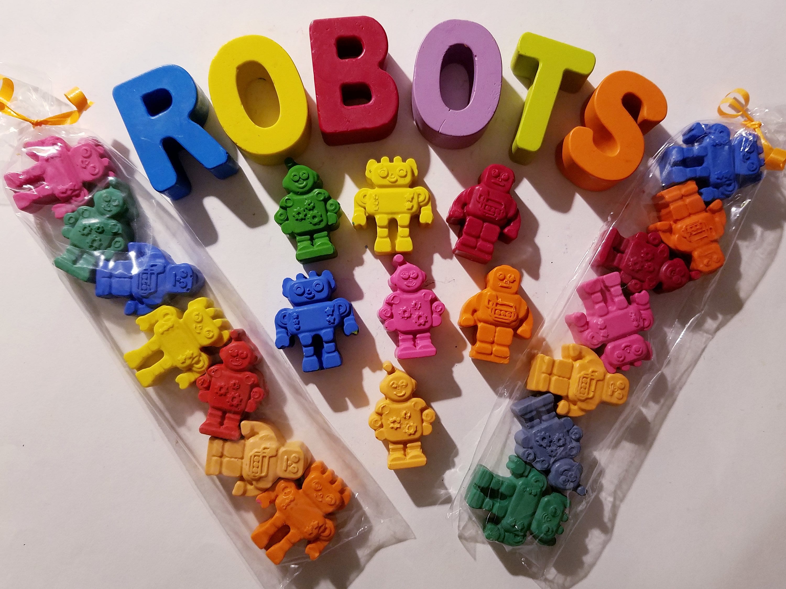 Crayons Aliens Crayon names Birthday Party Favors Blast Off Robot Theme ...