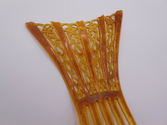 Mantilla celluloid mantilla hair comb 5" art nouveau … - Gem