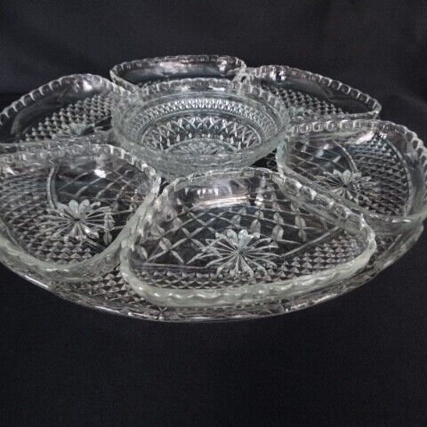 Crystal Relish Tray - Etsy