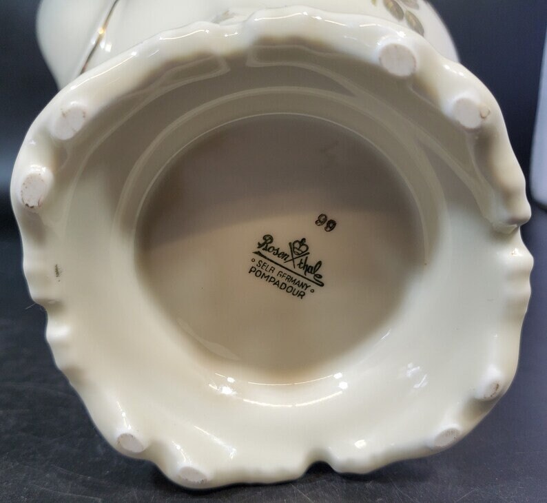 Rosenthal Pompadour Selb Germany Moss Rose Coffee Server Pot Pink Roses ...