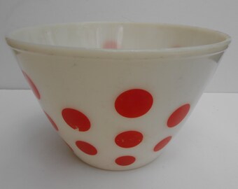 Fire King Red Dot | Etsy