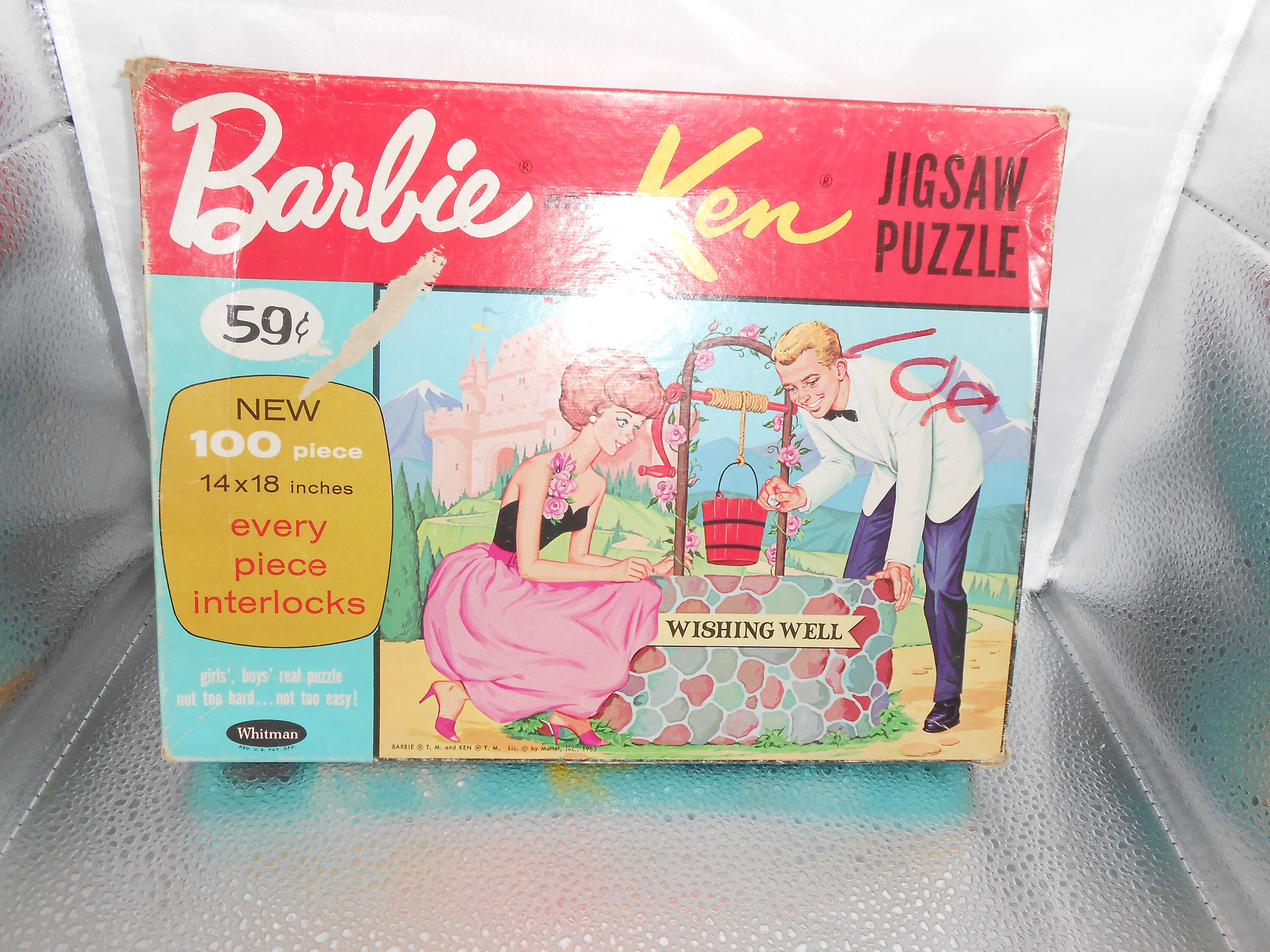 Barbie and Ken JIGSAW PUZZLE WHITMAN 4604 1963 Wishing Well - Etsy