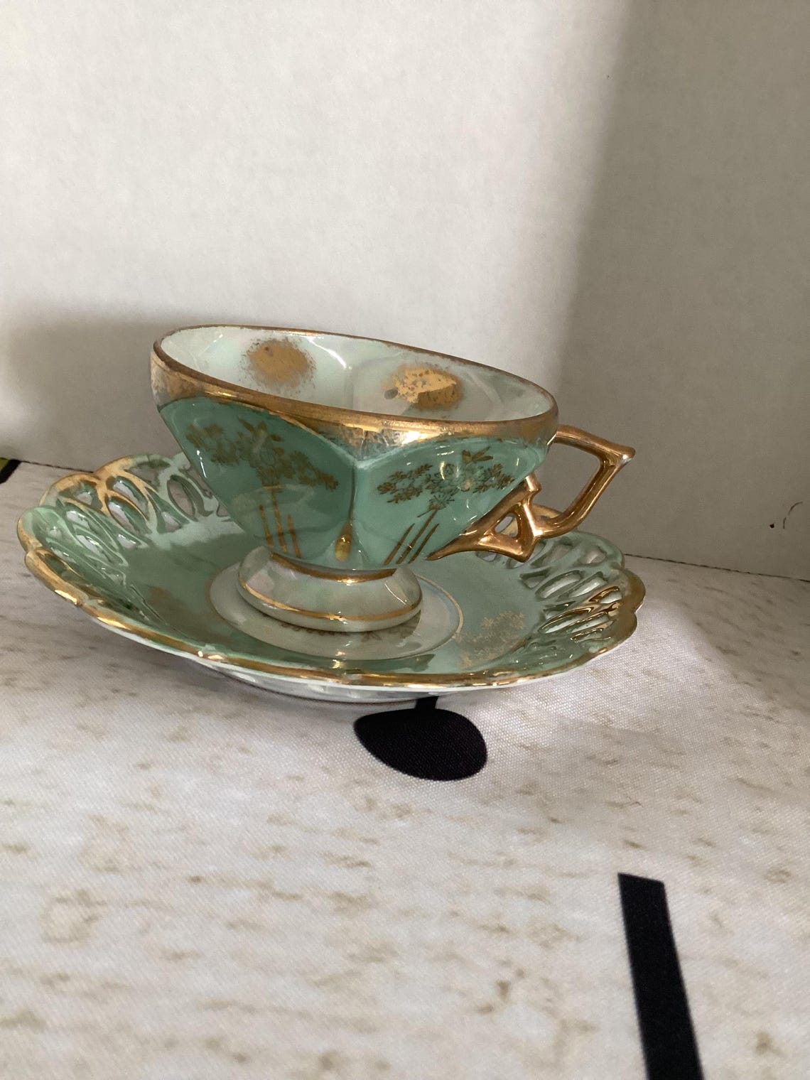 Nippon Yoko Bocki Teacup and Saucer - Etsy