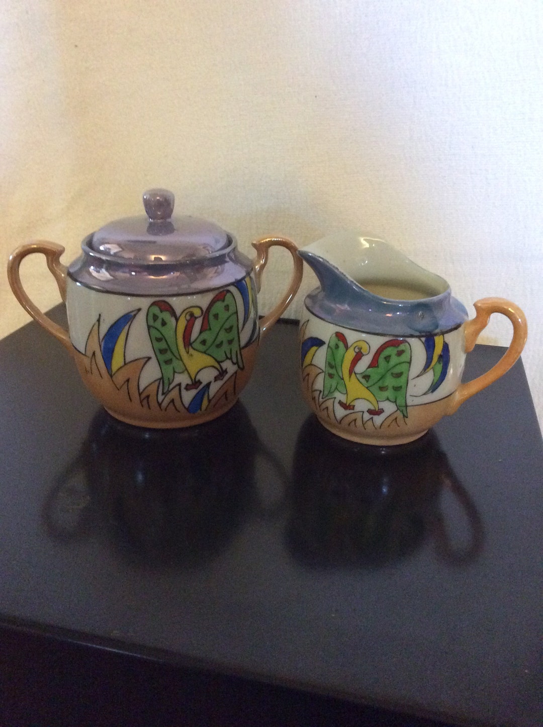 Luster Ware Creamer & Sugar - Etsy