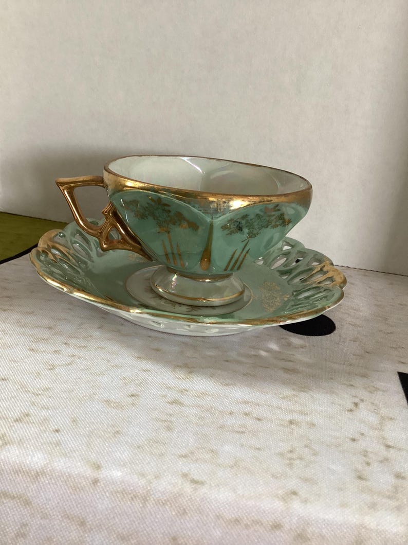 Nippon Yoko Bocki Teacup and Saucer - Etsy