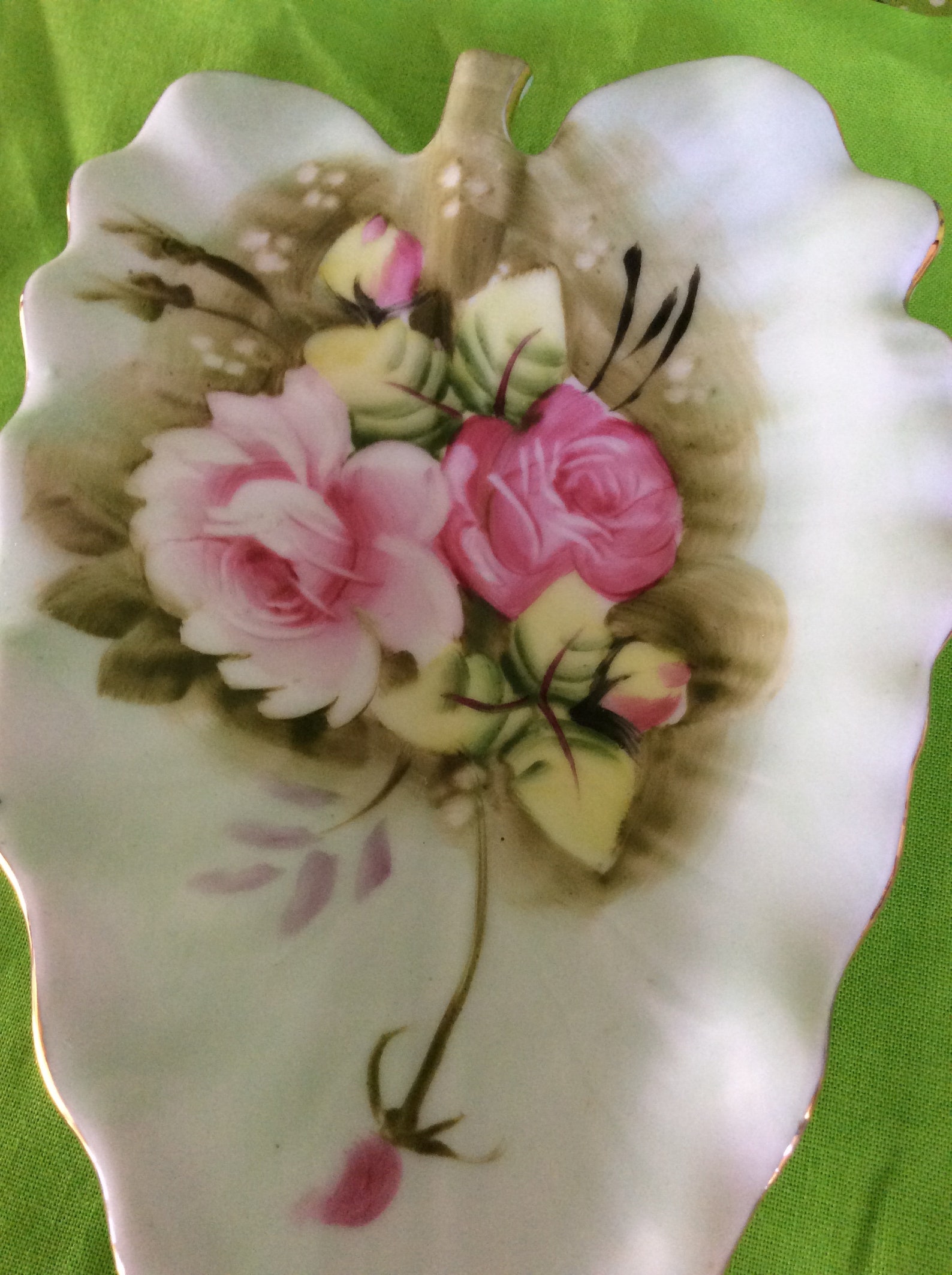 Lefton China Leaf Dish Hand Painted - Etsy