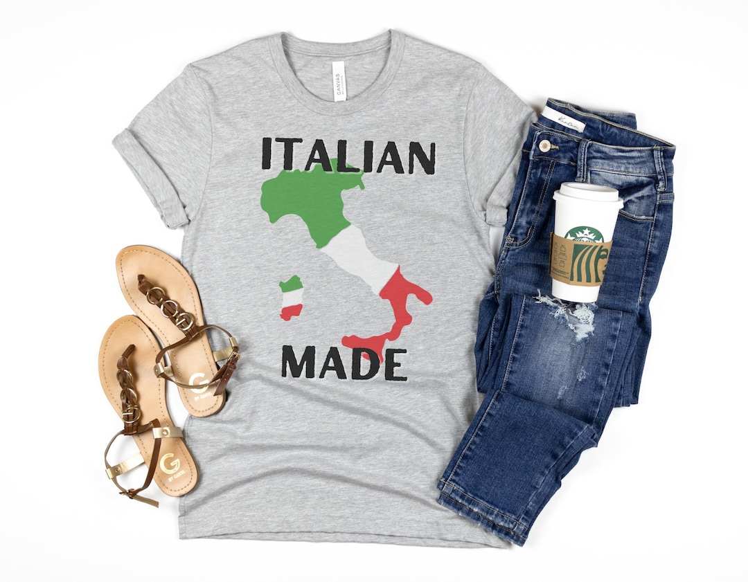 Italian Made Tshirt, Italian Heritage Tee, Italy Flag T-shirt, Heritage ...