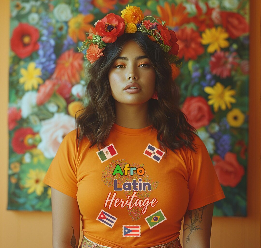 Afro-latin Heritage Tee, Cultural Pride Tshirt, Multinational ...