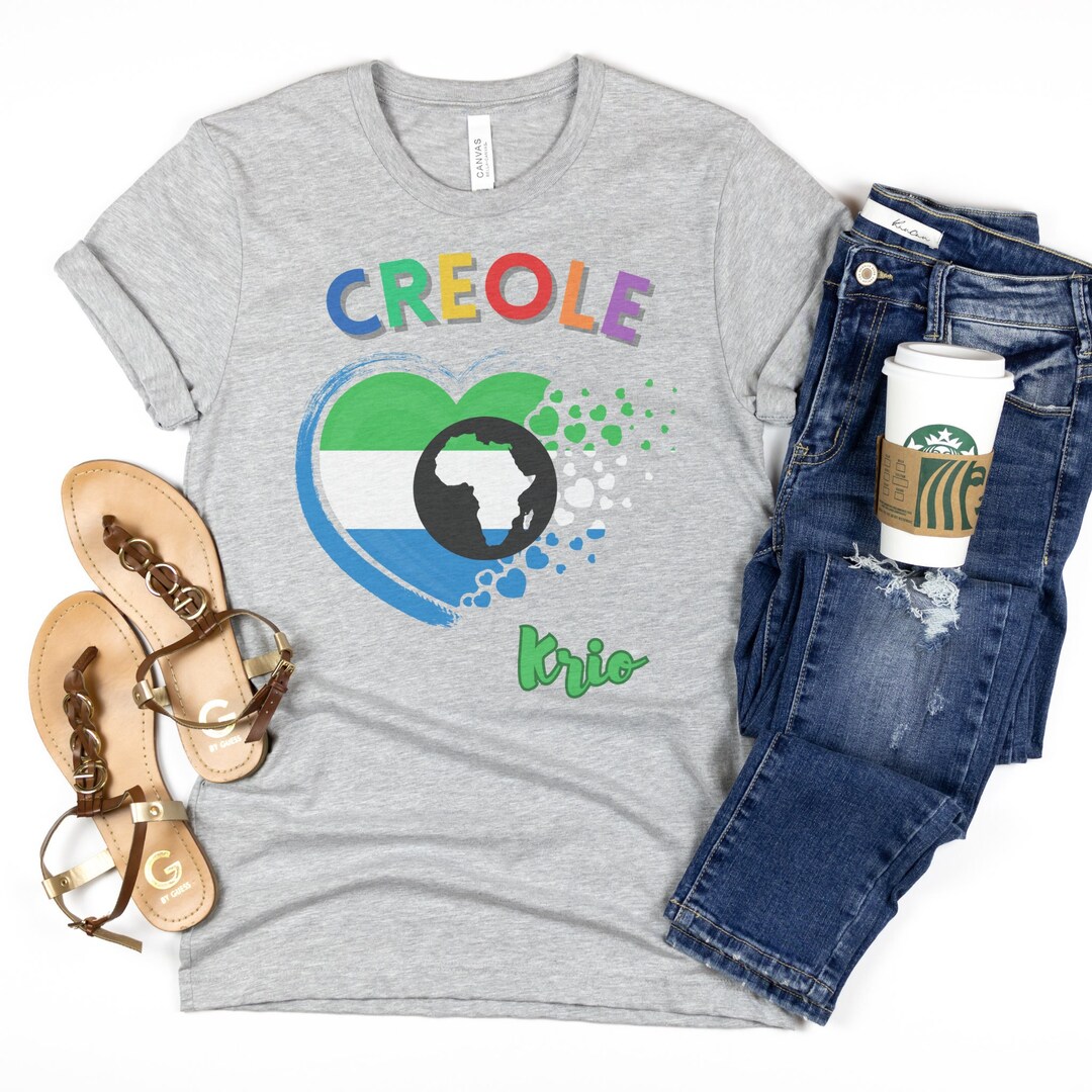 Creole Krio African Tshirt, African Heritage Tee, Caribbean Roots, French African Shirt, New ...