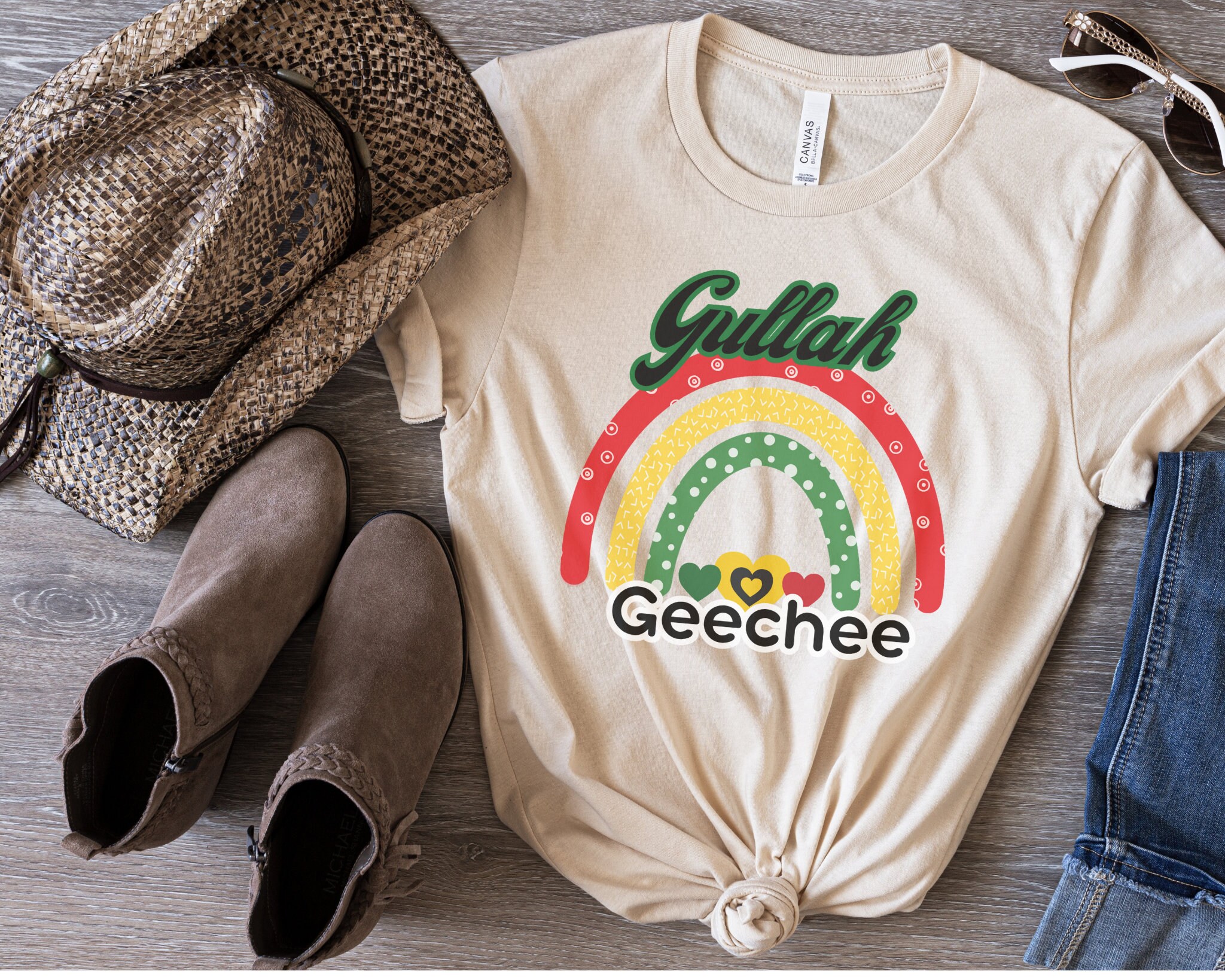 Gullah Geechee Tshirt, Gullah Rainbow, African Color Tee, North ...