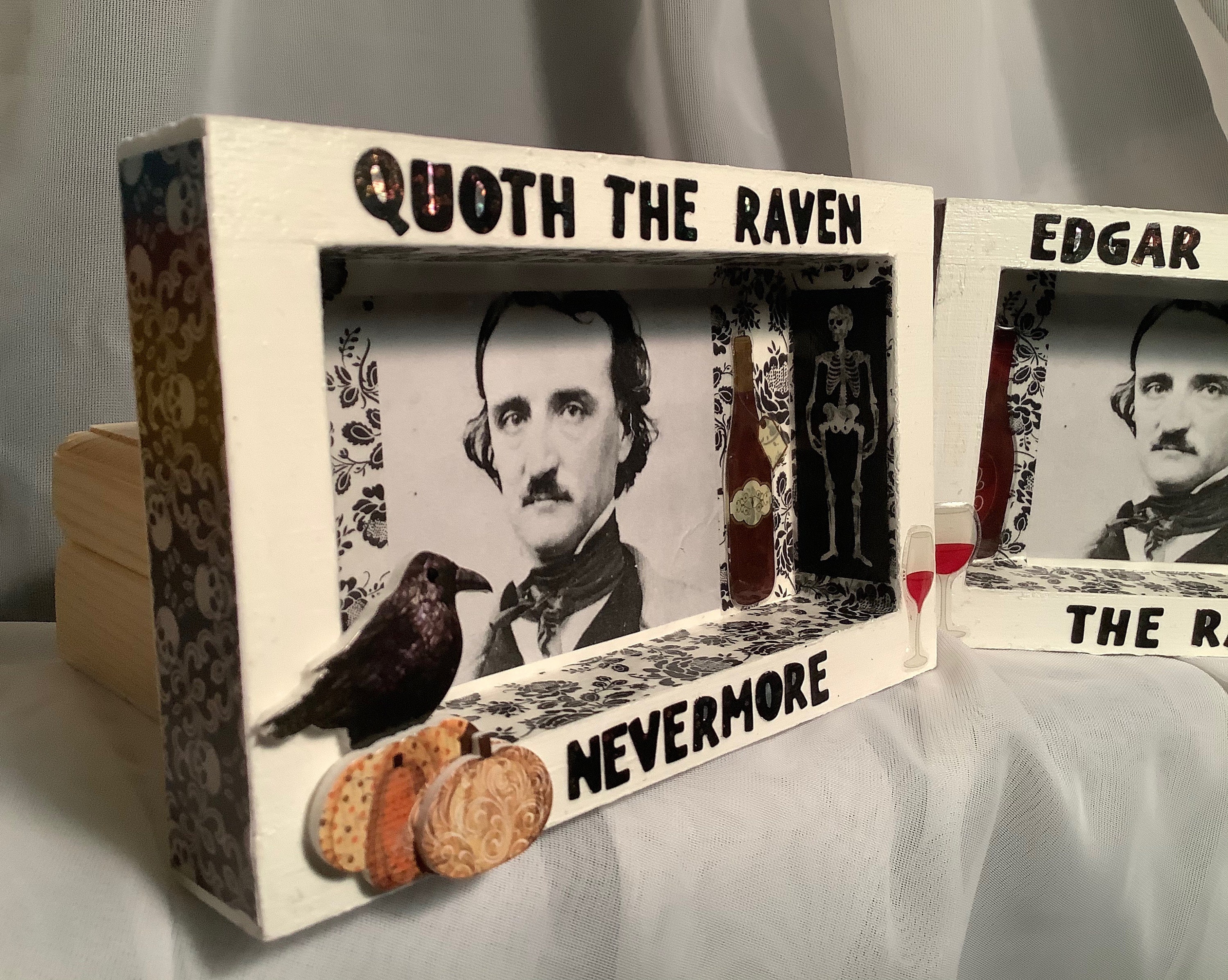 Edgar Allan Poe Shadow Box Mini Shelf Magnets One or Both the | Etsy