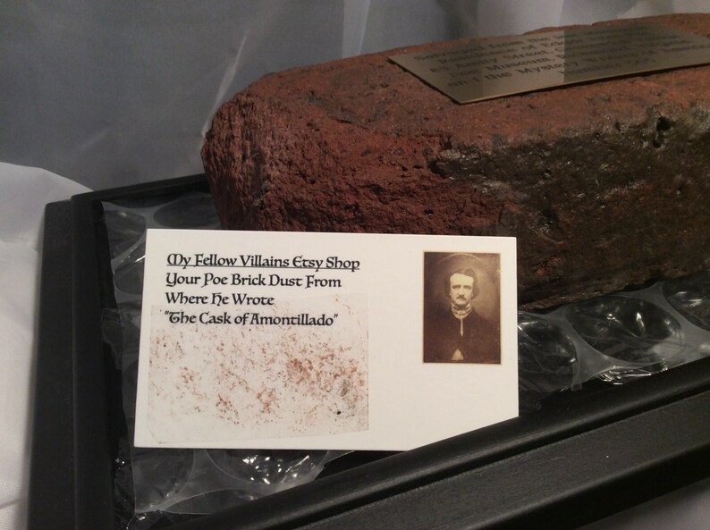 A Piece of Poe Brick Dust Sample Taken from Edgar Allan | Etsy