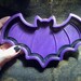 Gothic Resin Bat Jewelry Tray Purple and Black Bat Trinket Tray Ring ...