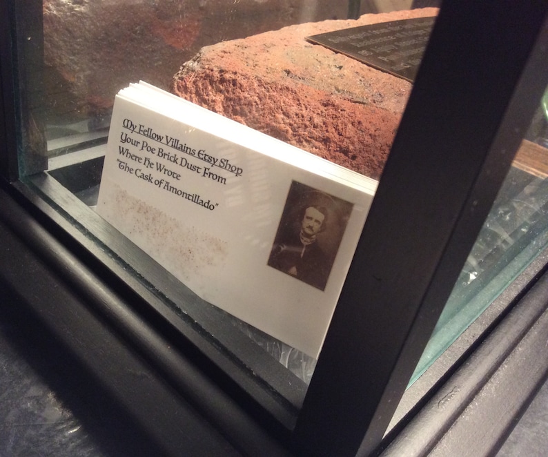 A Piece of Poe Brick Dust Sample Taken From Edgar Allan - Etsy