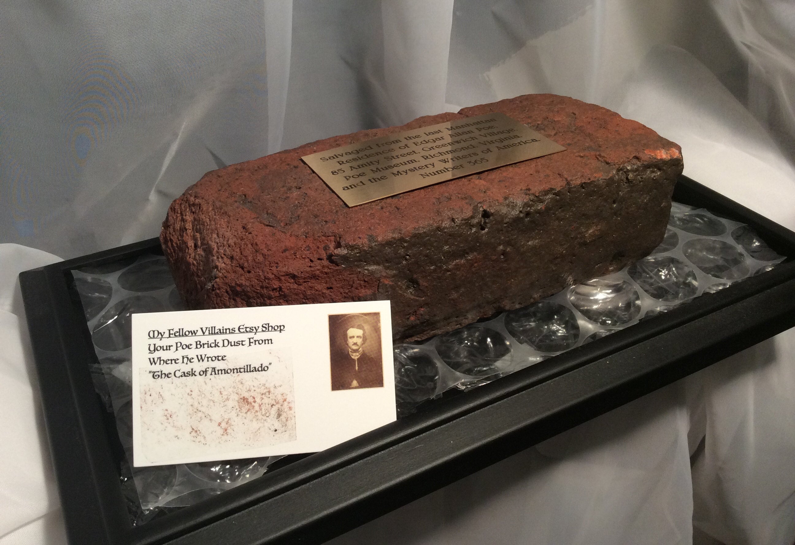 A Piece of Poe - Brick Dust Sample Taken From Edgar Allan Poe's ...