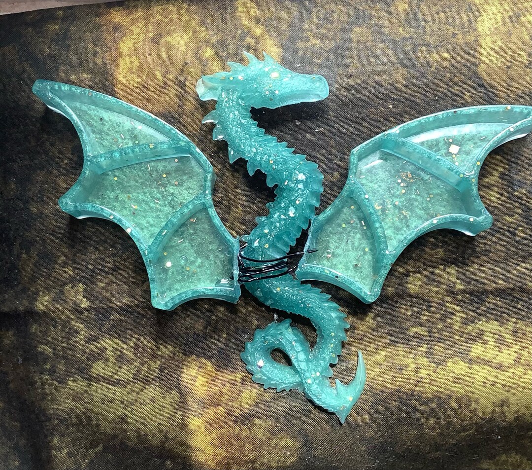3-D Resin Dragon Jewelry Tray Trinket Tray Wing Ring Dish Dungeons and ...