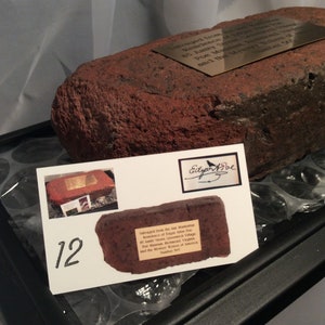 A Piece of Poe - Brick Dust Sample Taken From Edgar Allan Poe's ...