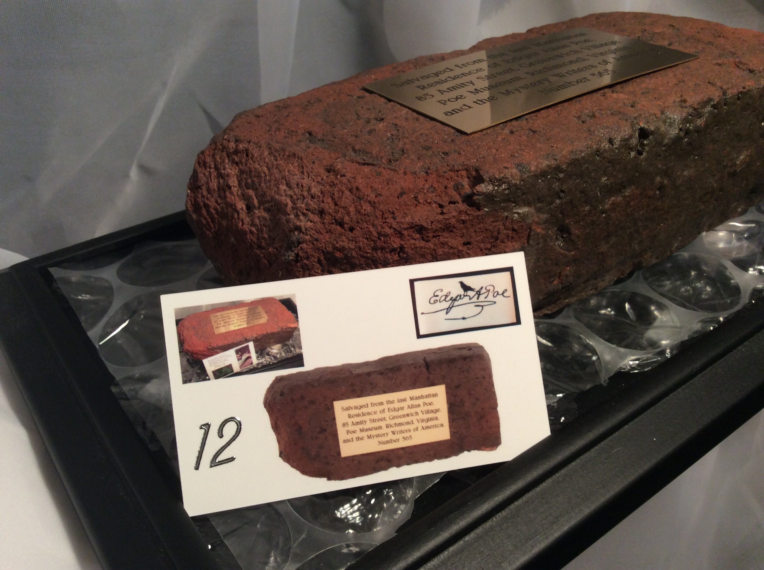 A Piece of Poe Brick Dust Sample Taken from Edgar Allan | Etsy