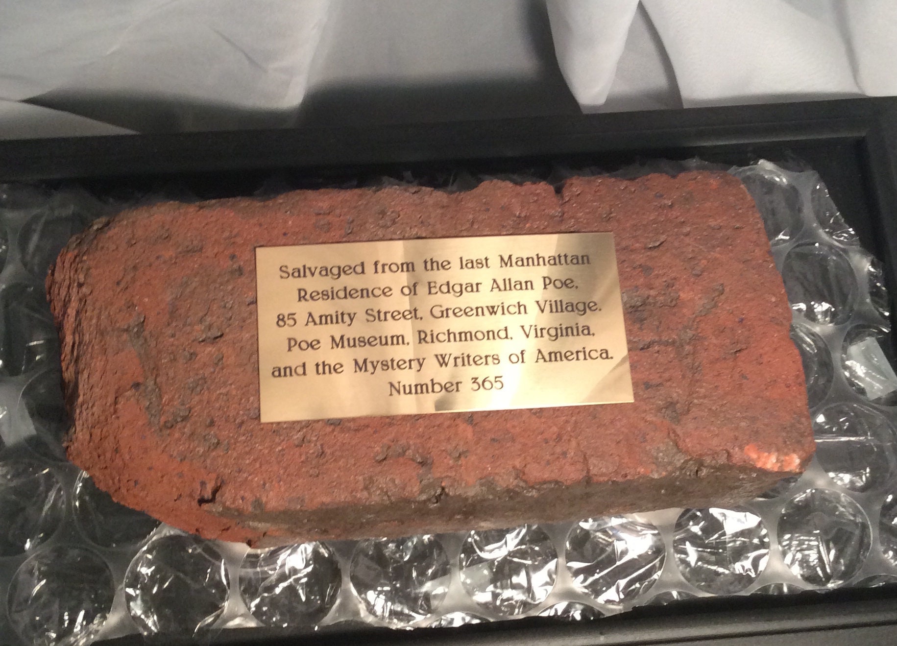 A Piece of Poe Brick Dust Sample Taken from Edgar Allan | Etsy