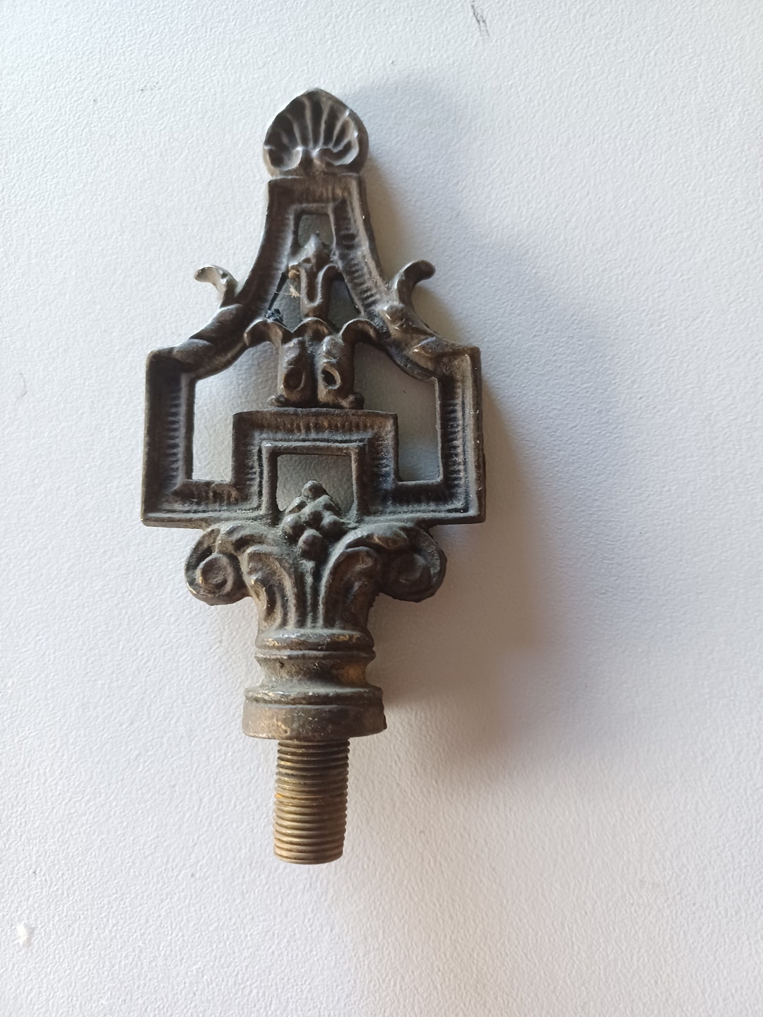 Antique Vintage Lamp Finial Screw on 1900's Heavy Metal Collectible ...
