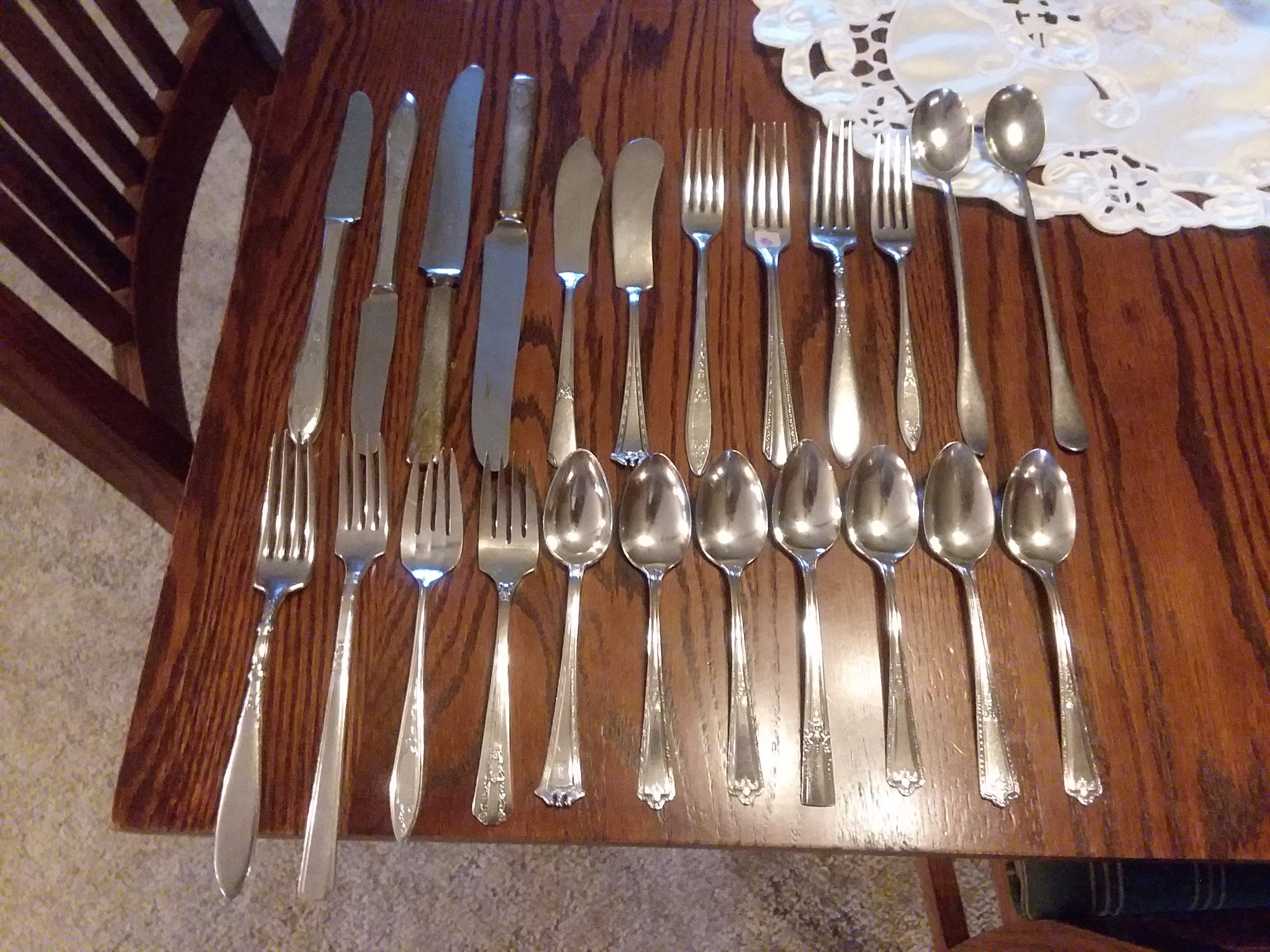 Vintage Rogers Silverplate Silverware Assorted Flatware Lot of 23 ...