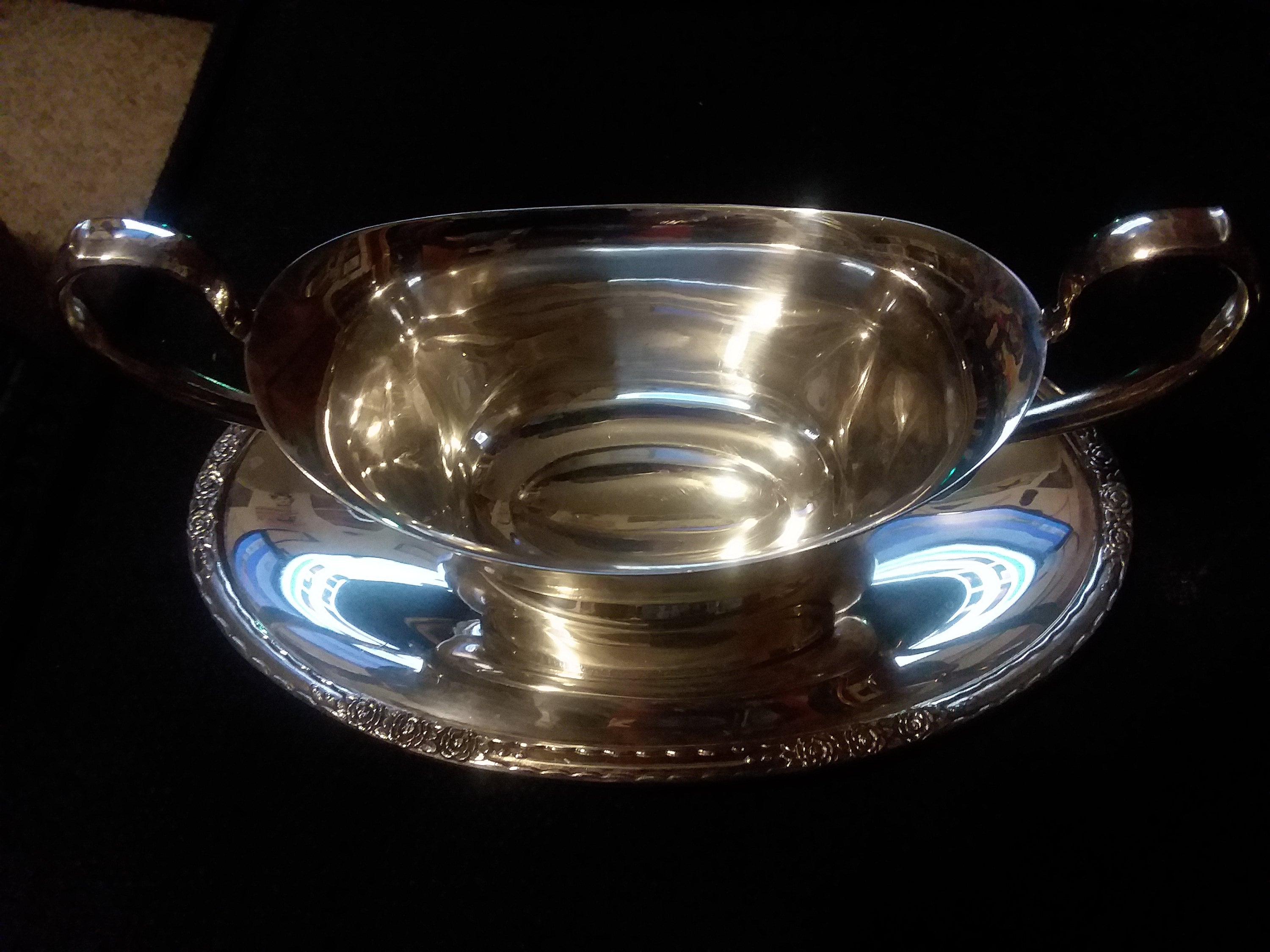Vintage Camille International Silver Gravy Boat Silverplate 6013 Fine ...