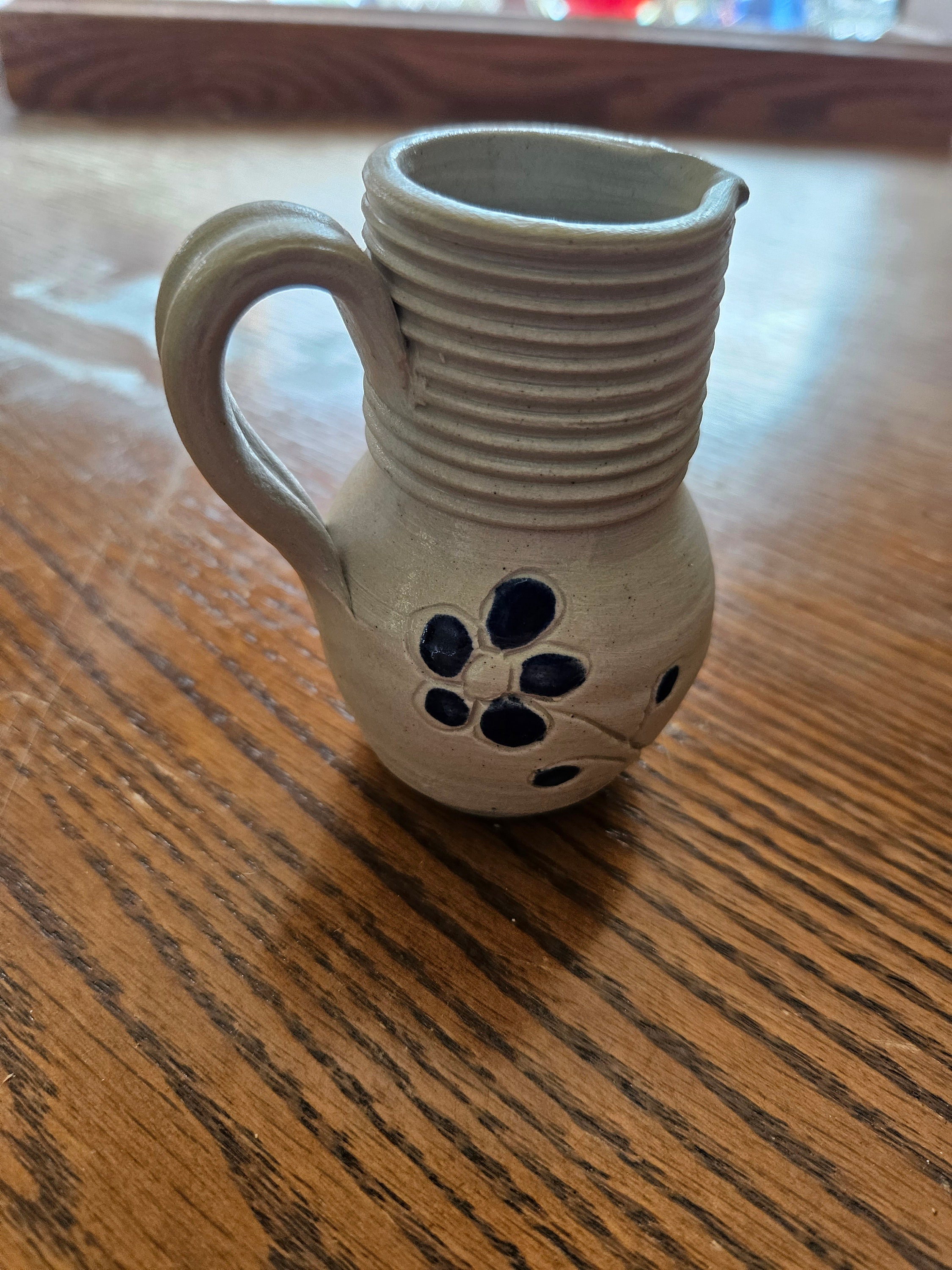 Vintage Williamsburg VA Pottery Ceramic Creamer Pitcher Salt Glazed ...