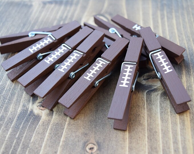 Football Clothespins, Football Baby Shower Decorations, Football Don't ...