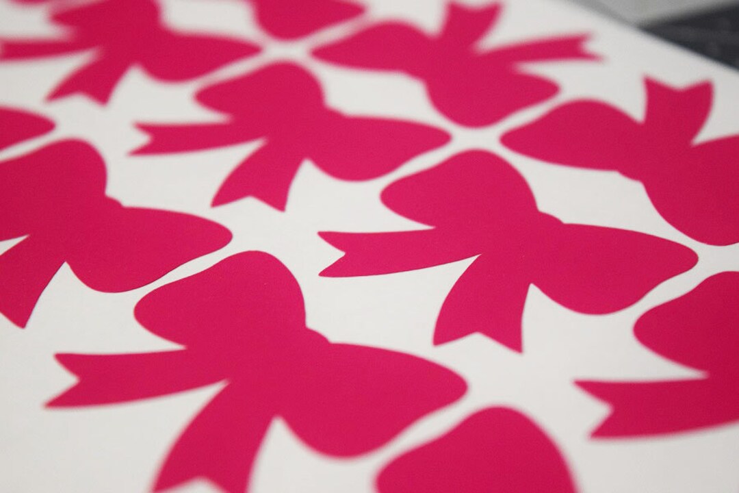 Bow Stickers, Vinyl Bow Decals, Boots or Bows Gender Reveal, Girl Baby ...