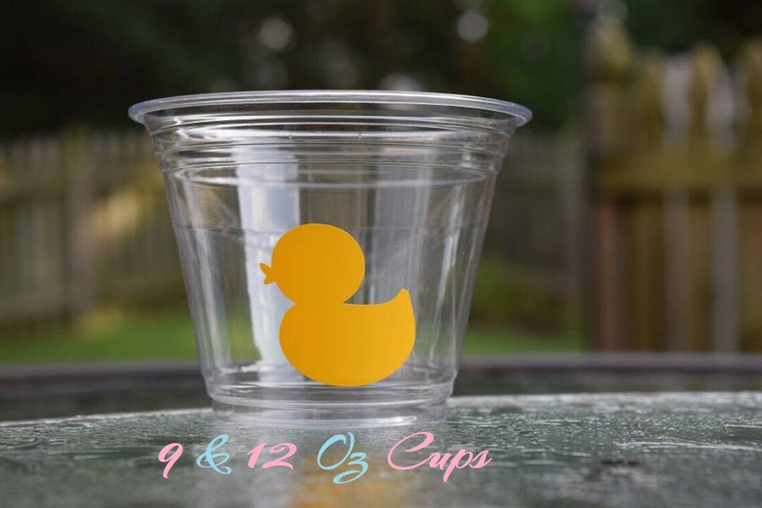 20+ Rubber Duck Cups, 9 & 12 Oz, Rubber Duck Baby Shower Cups, Duck ...