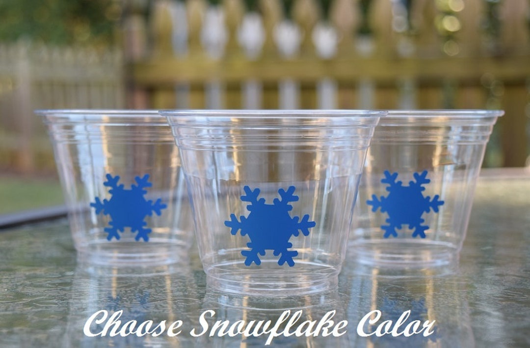 Holiday Cups Christmas Cups Snowflake Cups or Decals - Etsy