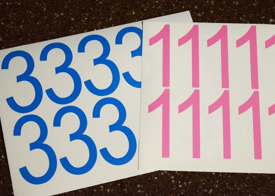Number Stickers, Vinyl Number Decals, Age Stickers, Birthday Cup ...