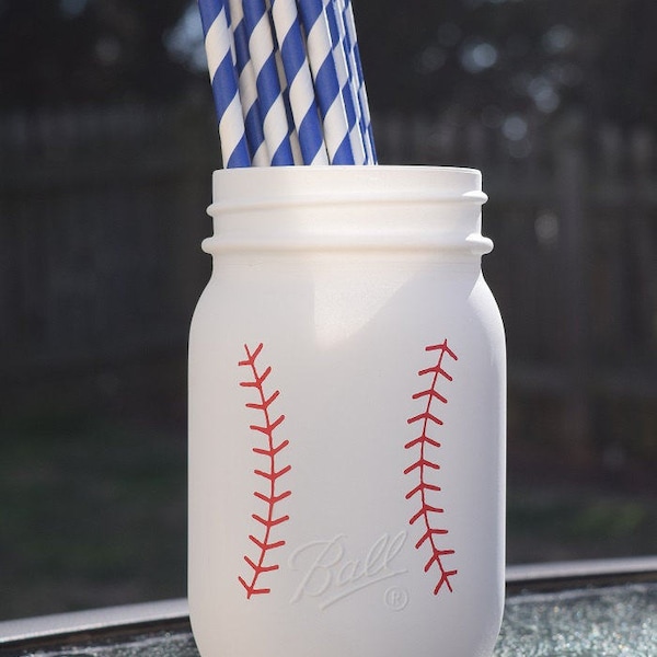 Baseball Mason Jar - Etsy